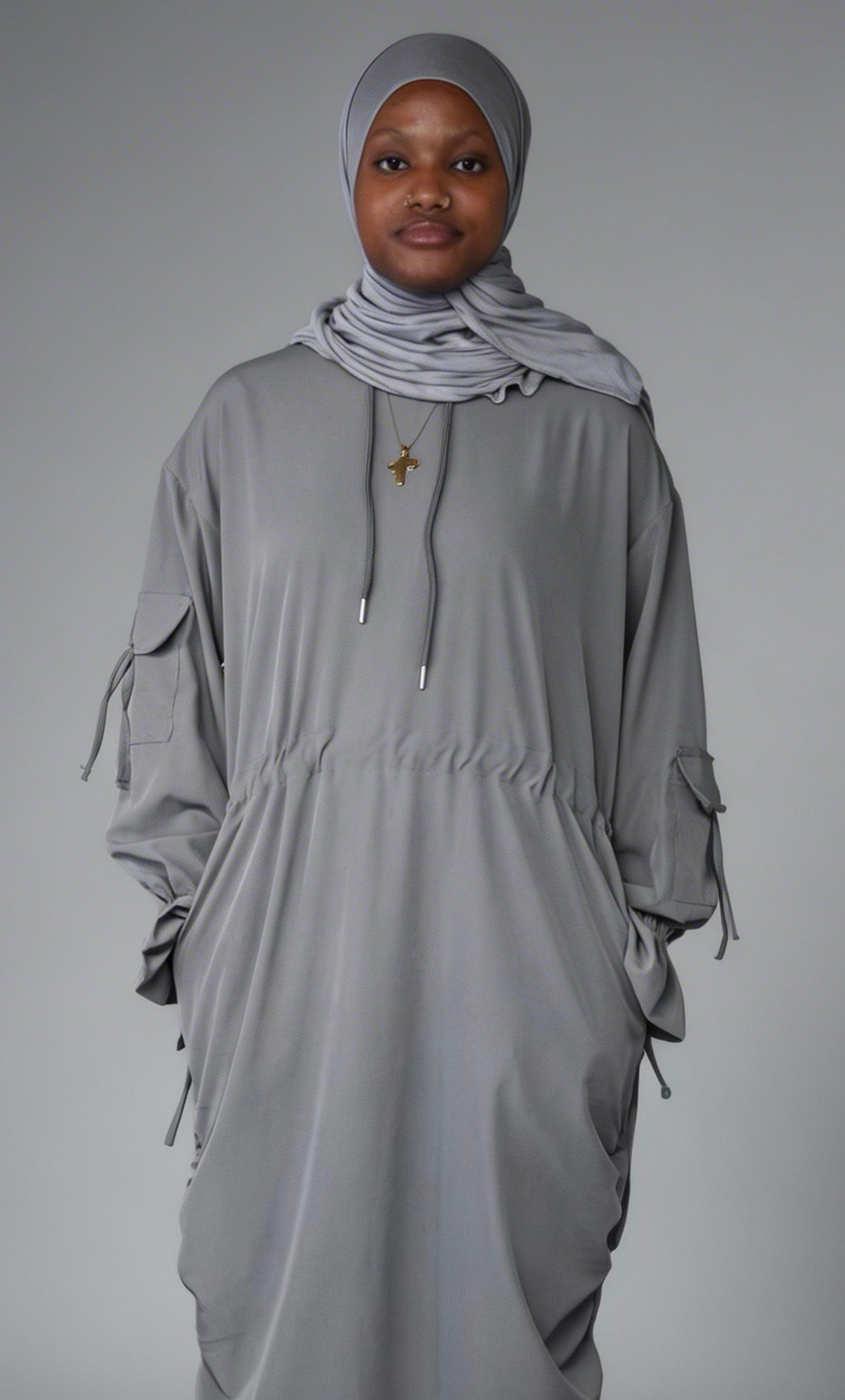 Cargo Abaya | Sustainable Modest Streetwear | Hoodjabi – HOODJABI